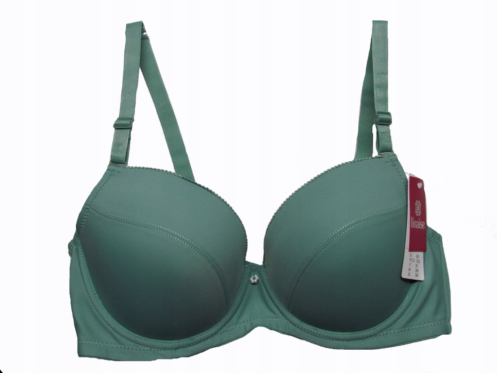 BIUSTONOSZ STANIK 90C zieleń gładki Linaise SUPER! - 13566293725 ...