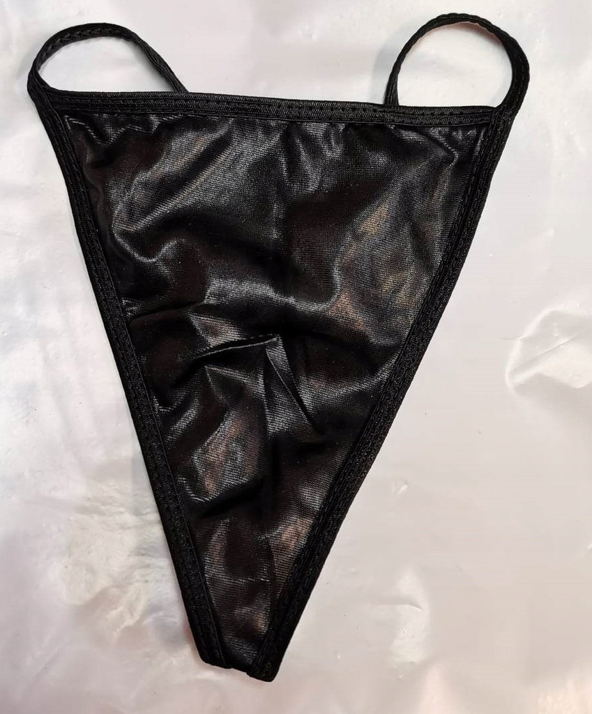 SEXY CZARNE NAJMNIEJSZE MIKRO STRINGI VINYL S/M - 13581114490 ...