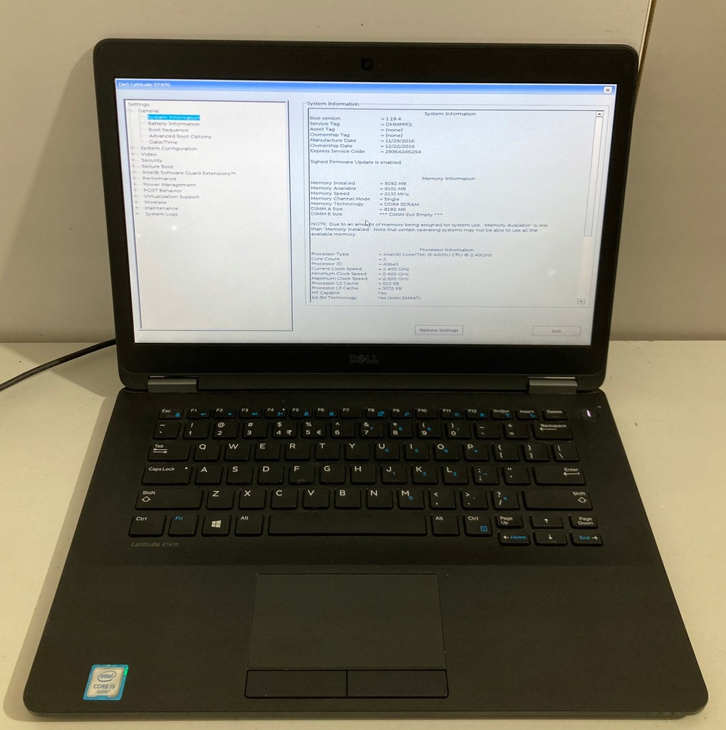 DELL LATITUDE E7470 14 " Intel Core i5 TX130LZ - 13564696955 ...