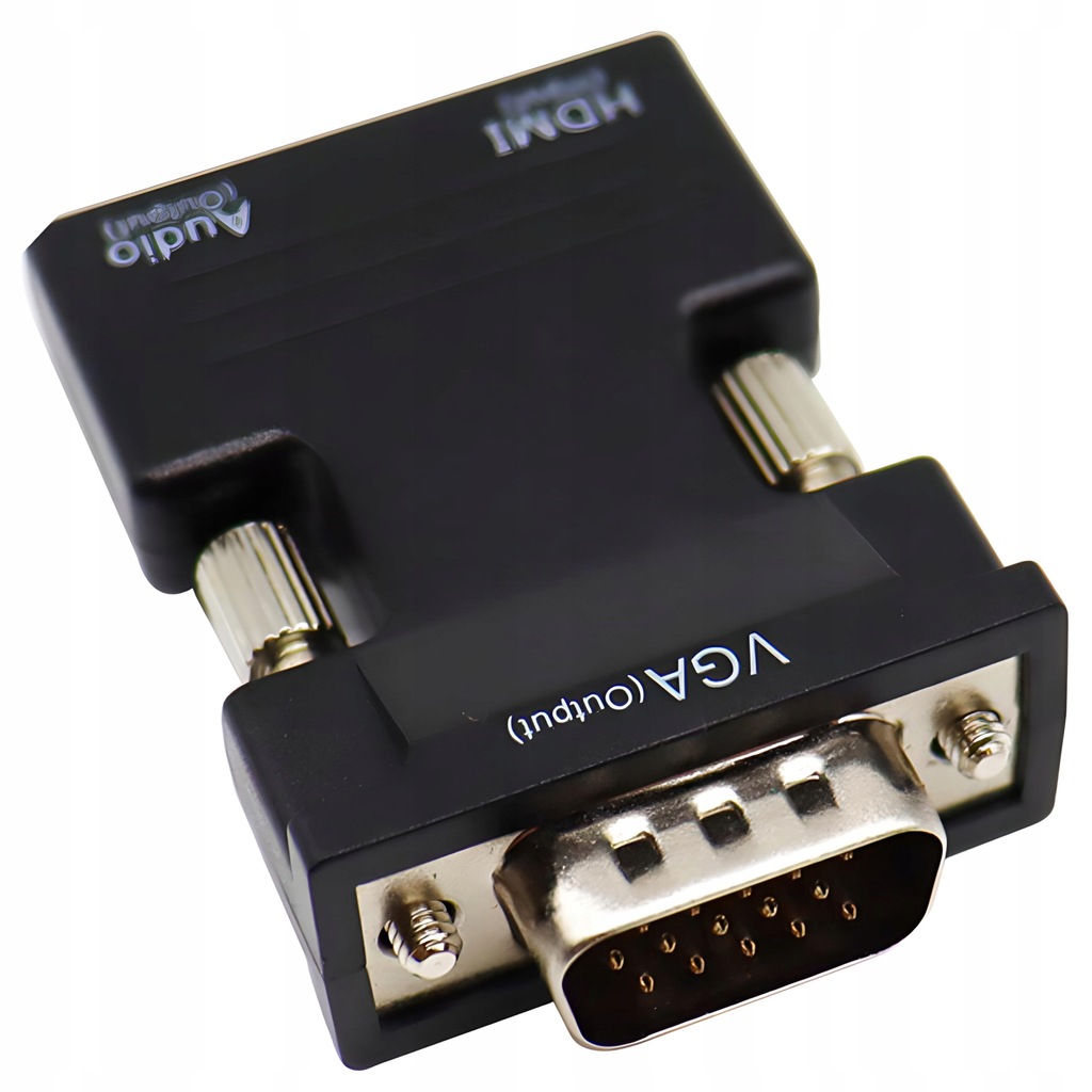PRZEJŚCIÓWKA ADAPTER KONWERTER HDMI DO VGA + AUDIO - 12560113879 ...