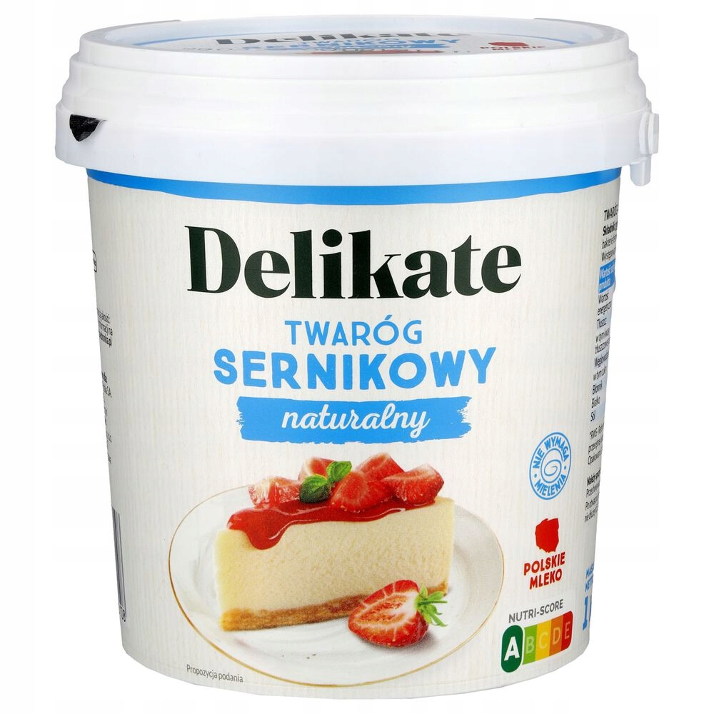 Delikate Twaróg sernikowy naturalny 1 kg - 16492167029 - oficjalne ...