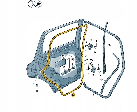 *USZCZELKA DRZWI ZEWNĘTRZNA TYLNA VW TOUAREG OE: 7P0839911A ...