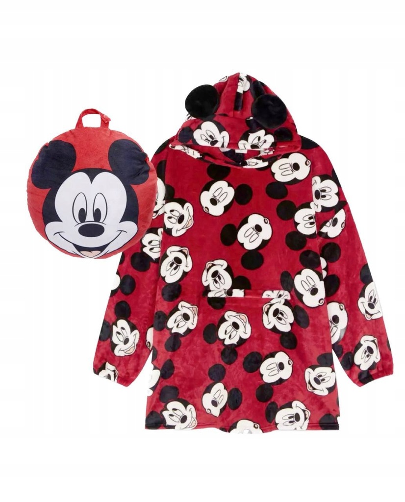 Mickey Mouse kocobluza z kapturem koc Disney snuddie z uszami ...