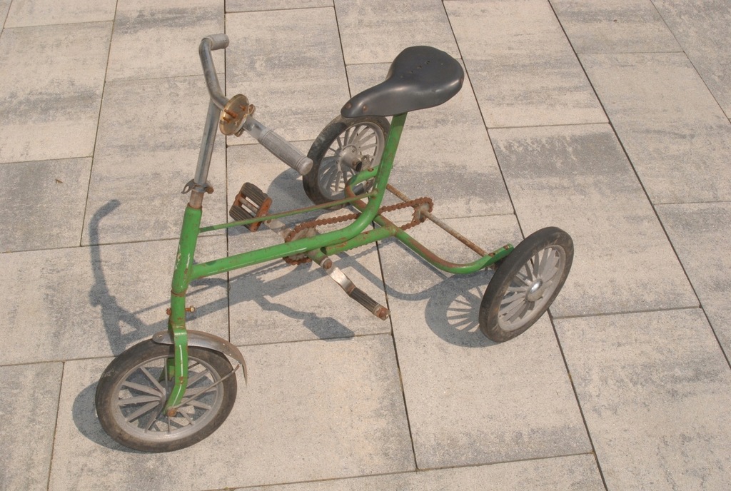 Stara zabawka rower trójkołowiec zabytek antyk PRL - 14238545603 ...