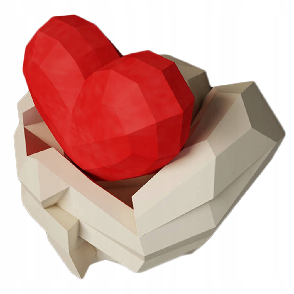 3d Paper Model Romantic Gifts Heart Papercraft - 14863427371 ...
