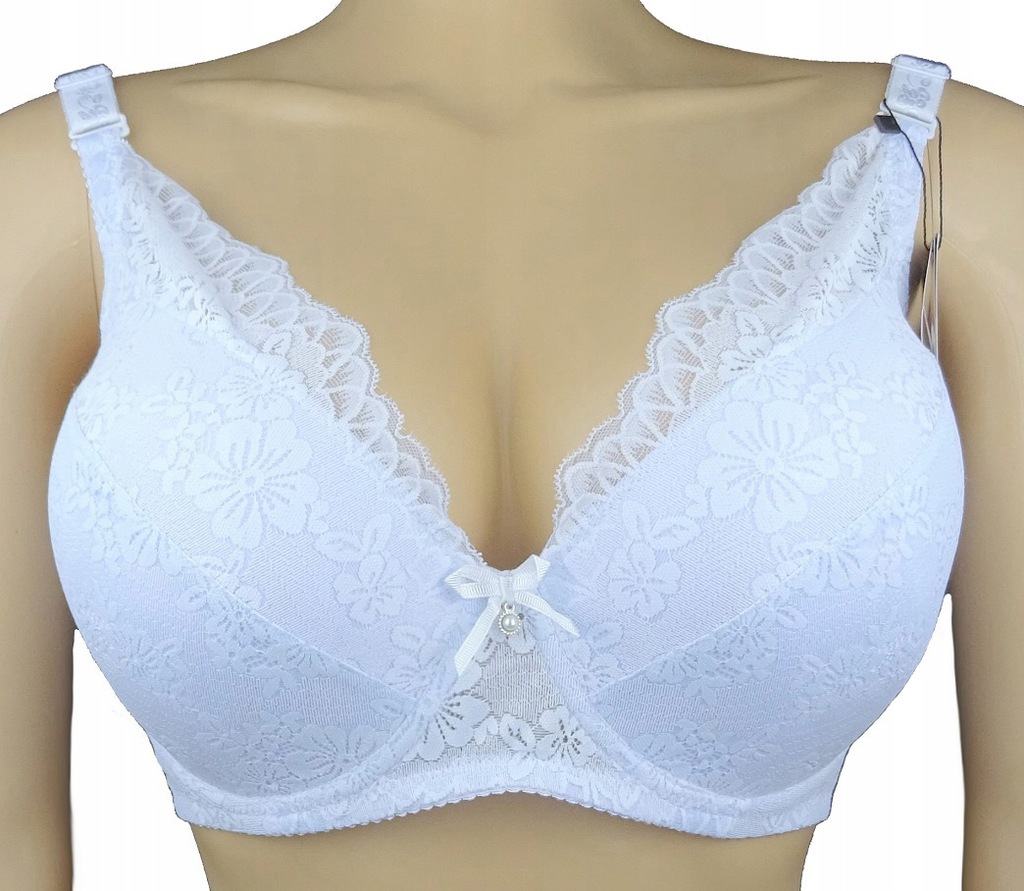 NADIZI usztywniany koronkowy biustonosz biel 105 D - 14054126401 - oficjalne archiwum Allegro