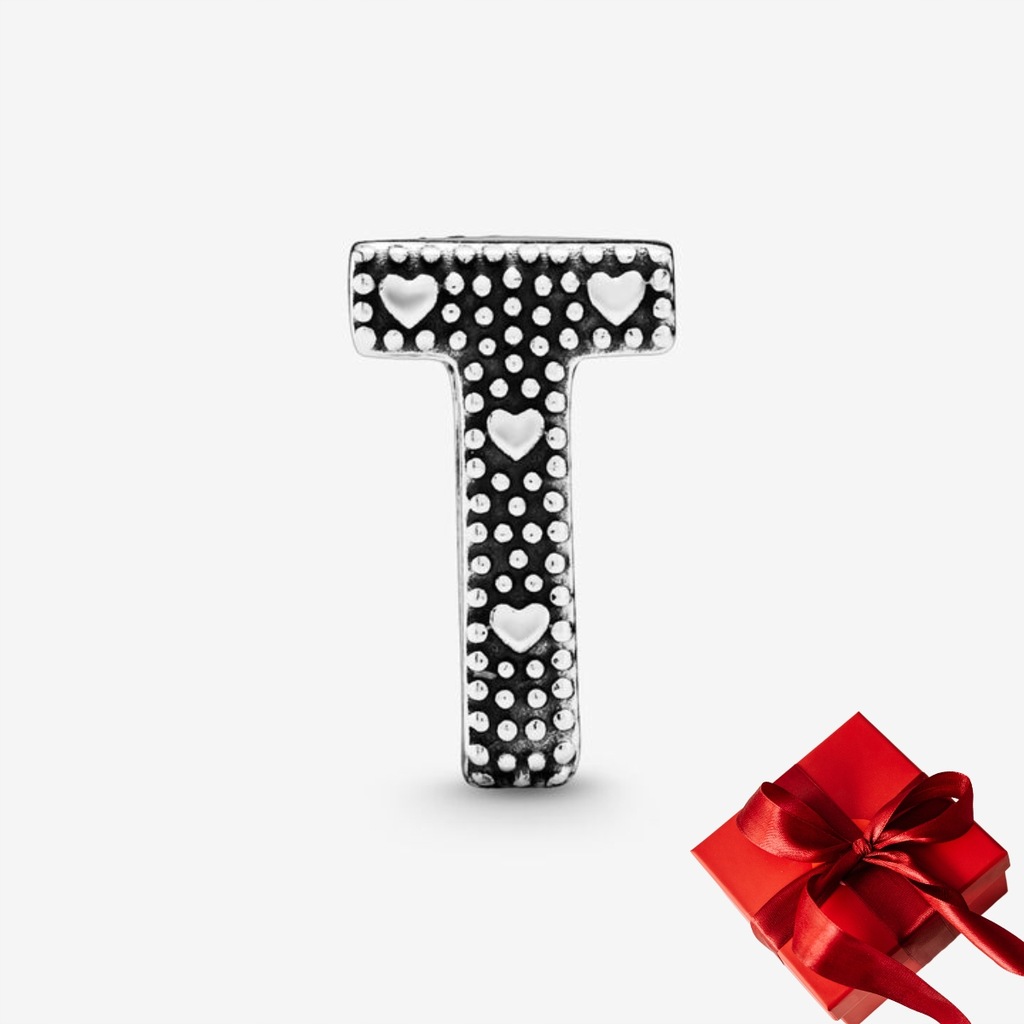 Charms Pandora Srebrna Zawieszka Litera T Prezent - 14163829268 ...