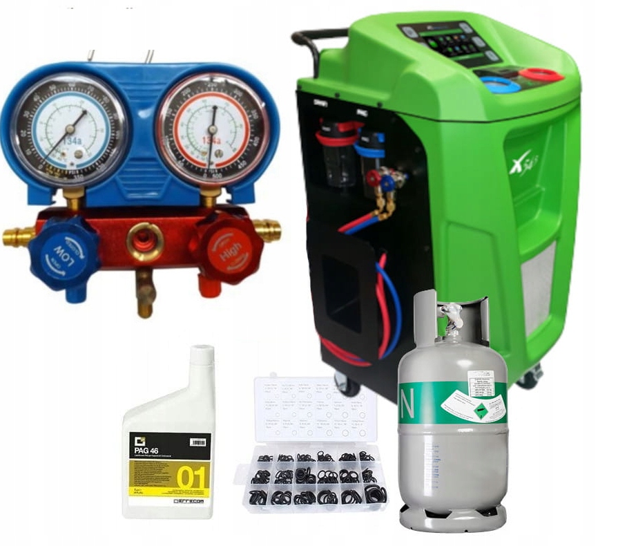 Stacja klimatyzacji automat. x545 manometry + GAZ - 12167419296 - oficjalne archiwum Allegro