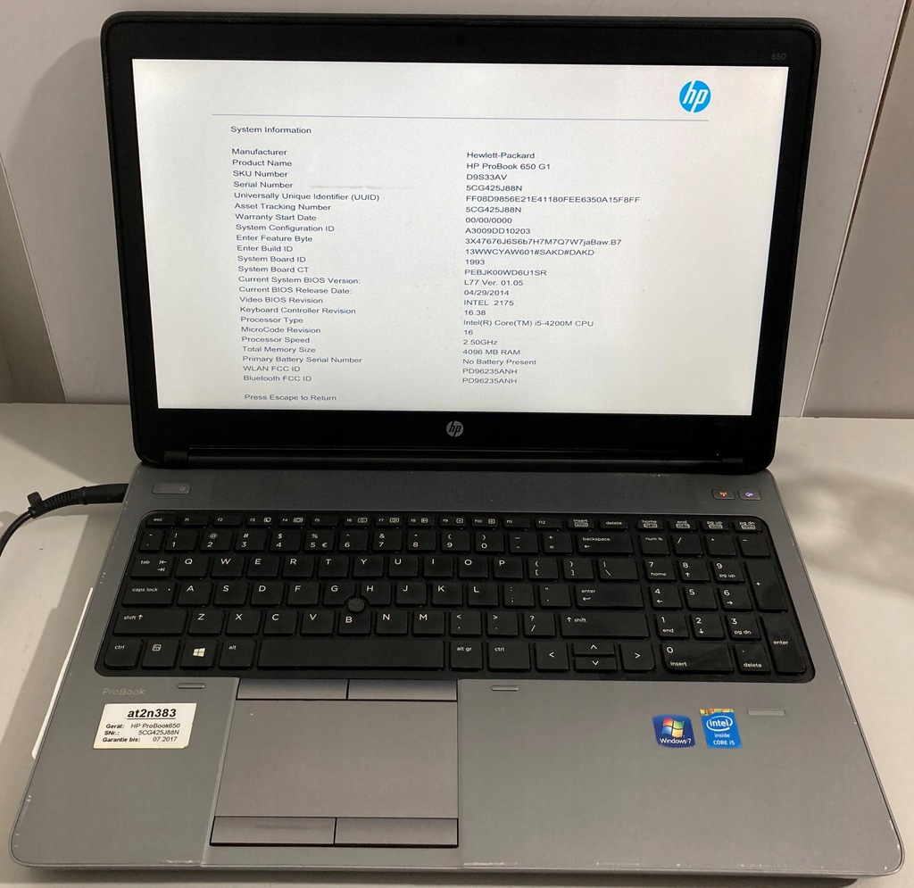 HP PROBOOK 650 G1 14" Intel Core i5 4 GB RV2 - 13341164393 - oficjalne ...