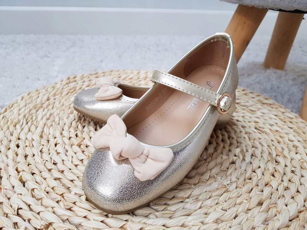 Baleriny dla dziewczynki 25-30 DARIA złote z - 12251215159 - oficjalne ...