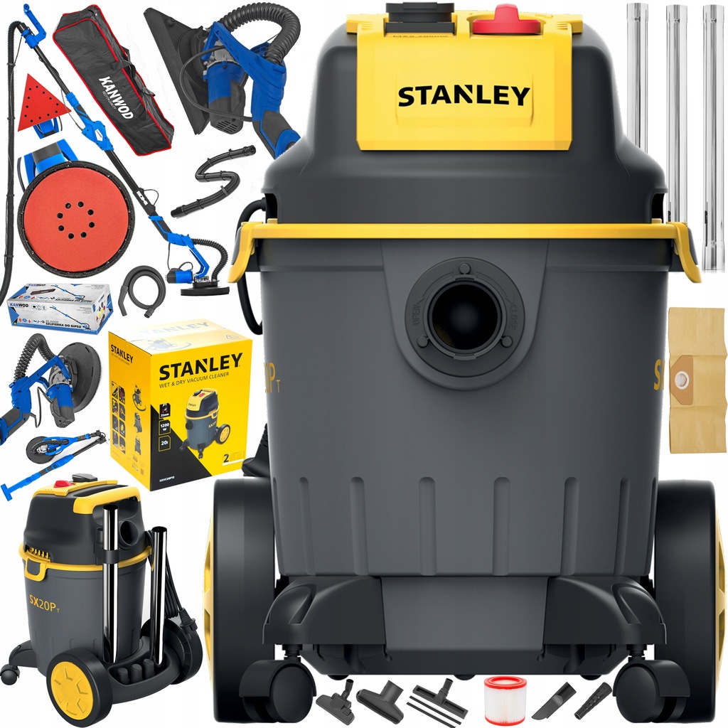 SZLIFIERKA ŻYRAFA DO GIPSU + ODKURZACZ STANLEY XXL - 12356921103 ...