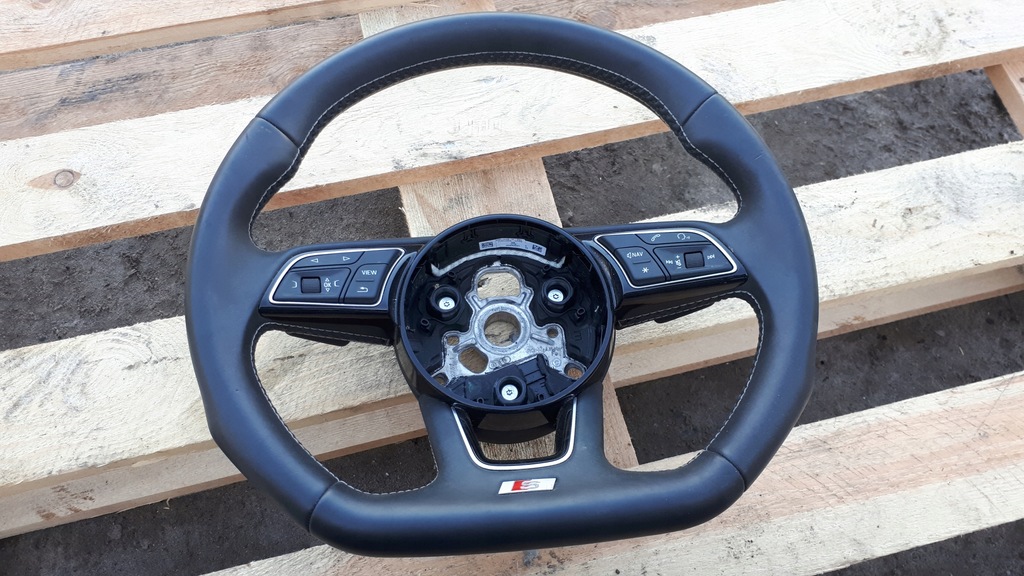 A4 S4 B9 S5 A5 F5 KIEROWNICA SKÓRA ŚCIĘTA S LINE - 8834870746 - oficjalne archiwum Allegro