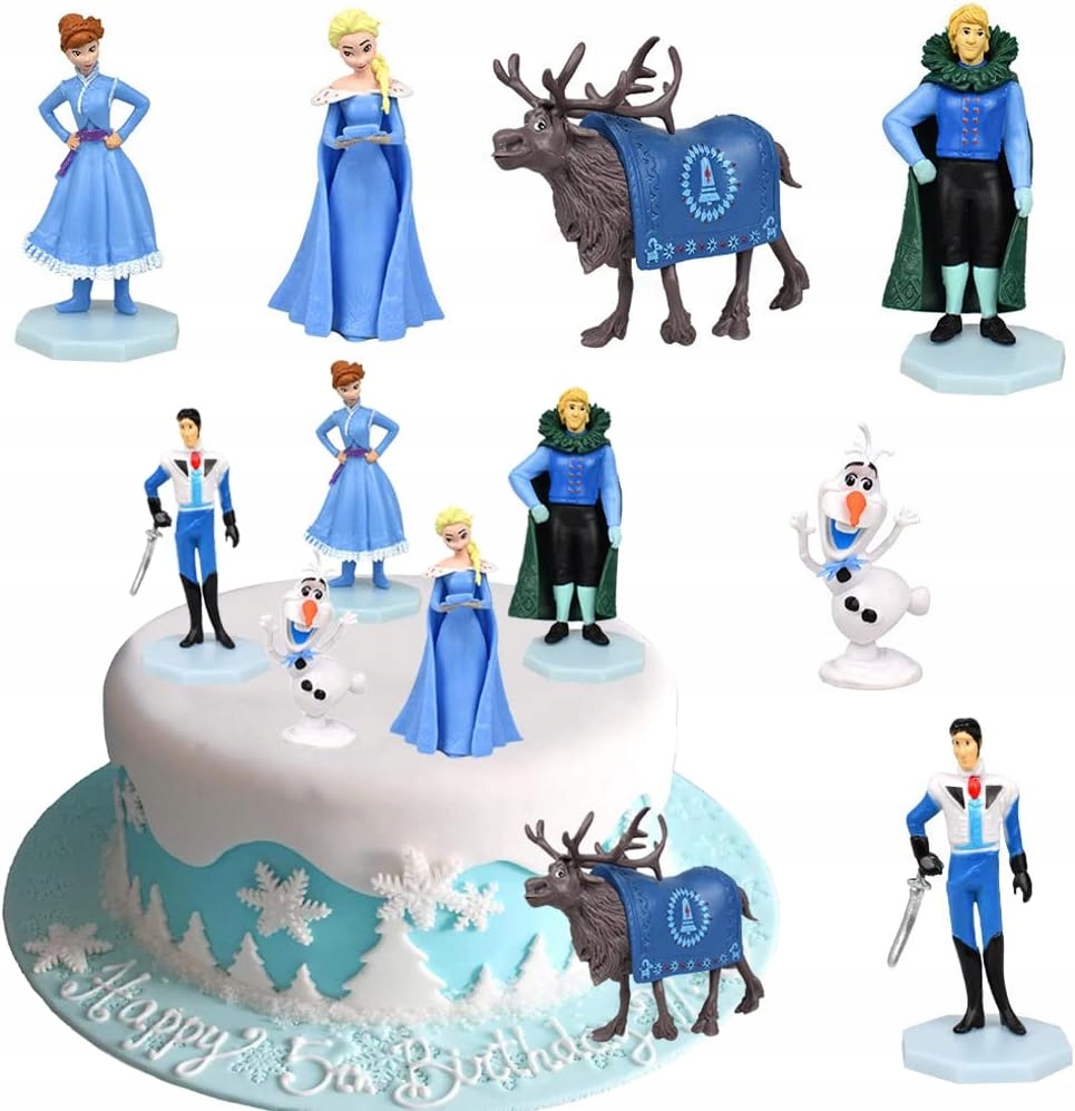 FIGURKI ELSA FROZEN TOPPERY NA TORT 6SZT PREMIUM - 14433444437 ...