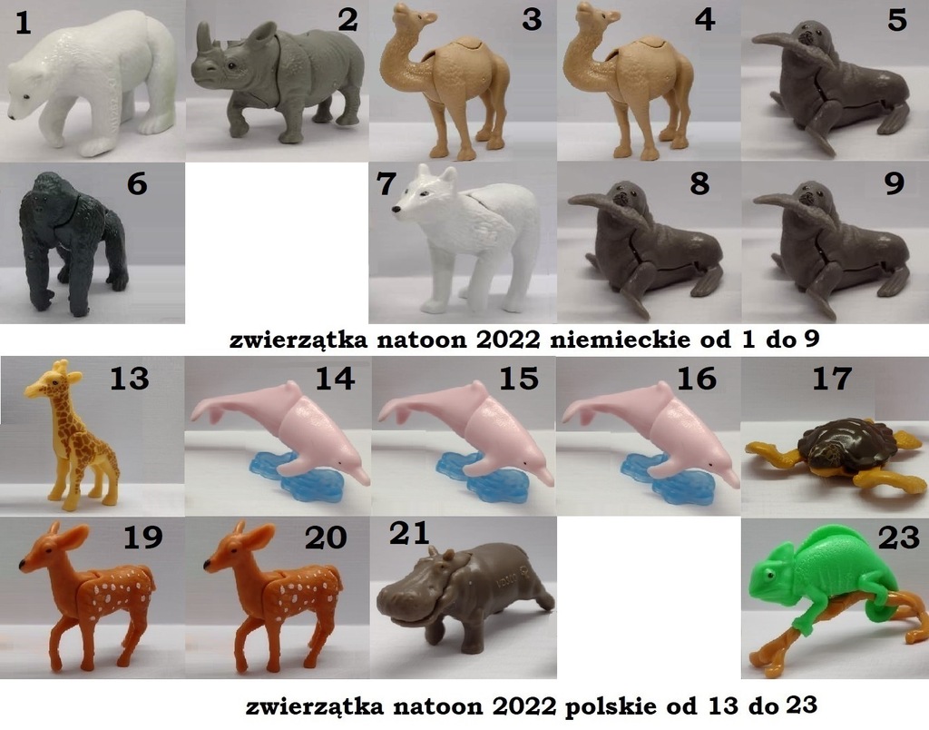 Natoons ZWIERZĘTA 1szt/5,50zł kinder Niemcy,PL - 12794571526 ...