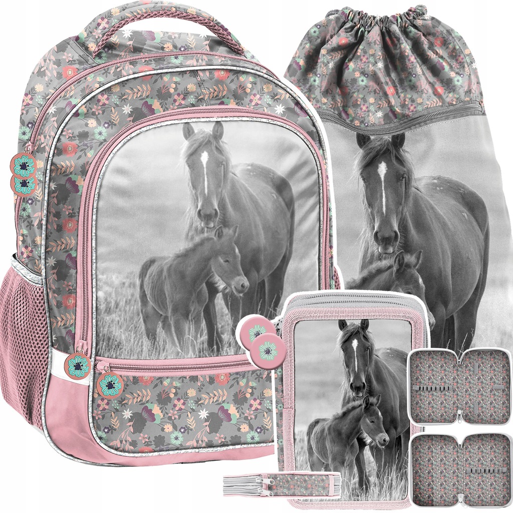 PLECAK Z KONIEM KOŃMI ZESTAW SZKOLNY KONIK KONIE - 9222470369 - oficjalne archiwum Allegro