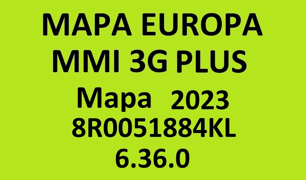 Mapa Audi MMI 3G Plus Mapa 2023 A4 A5 A6Q5 Q7 - 13422287692 - oficjalne ...