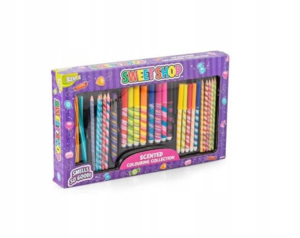 Zestaw do kolorowania DUŻY pachnący kredki rysunek - 9218303994 ...