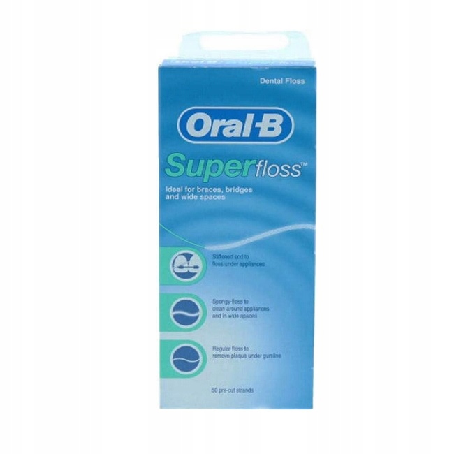 Oral-B Superfloss nić ortodontyczna 50 odcinków - 11105102622 ...