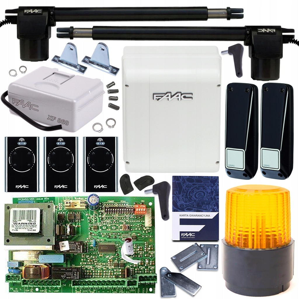 Zestaw napęd do bramy dwuskrzydłowej FAAC ALFA 414 - 10477139833 - oficjalne archiwum Allegro