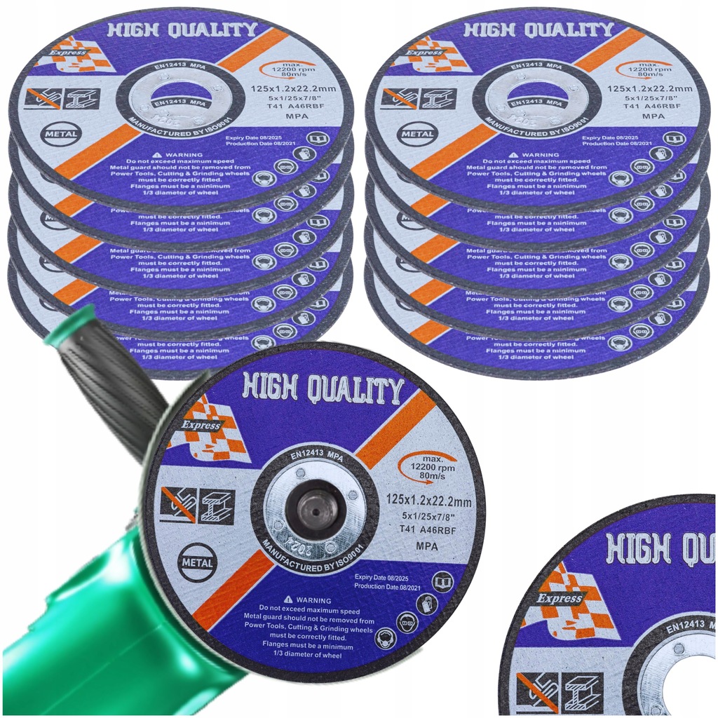 TARCZE DO CIĘCIA METALU STALI 125mm x 1,2mm MOCNE - 12874349020 - oficjalne archiwum Allegro