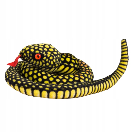 DŁUGI PLUSZOWY WĄŻ COBRA PYTHON MASKOTKA 110CM - 12439148972 ...