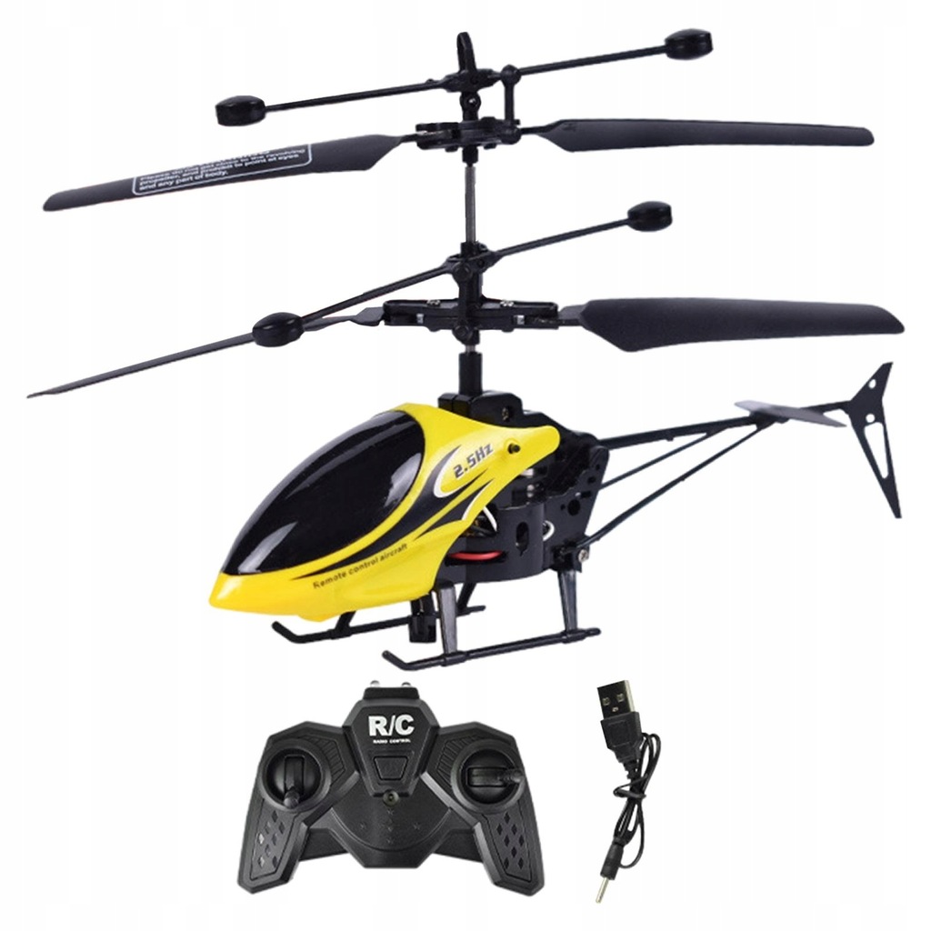 2 Channel Remote Control Helicopter Glider Yellow - 12991480691 ...
