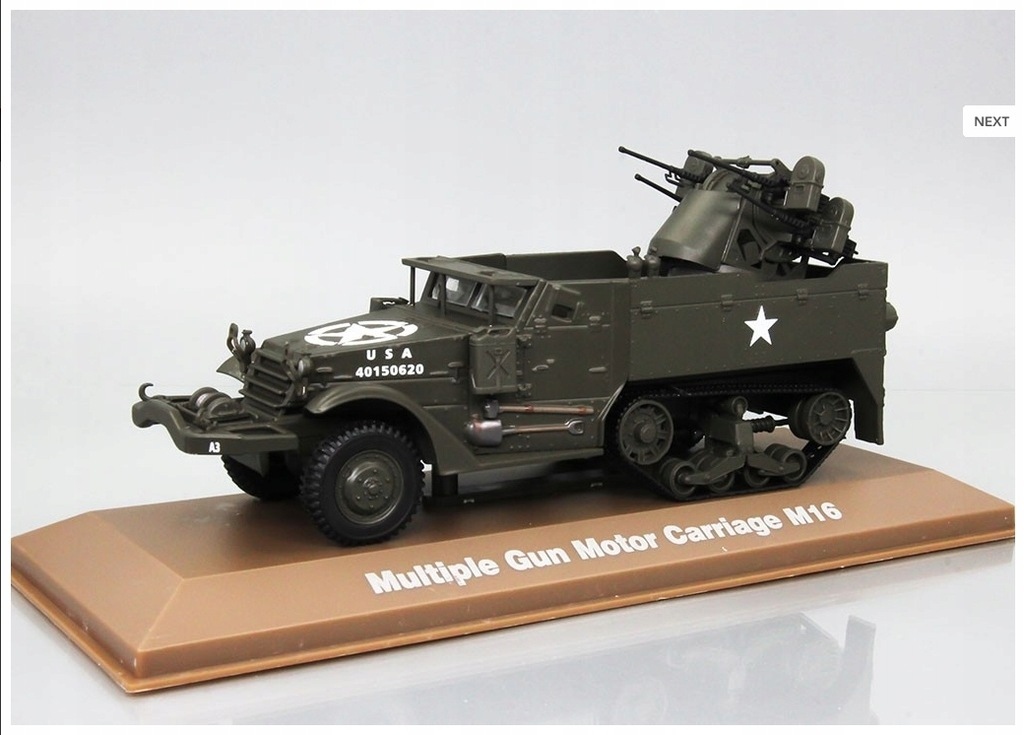 Multiple Gun Motor Carriage M16 1:43 Atlas A003 - 13443191555 - oficjalne archiwum Allegro