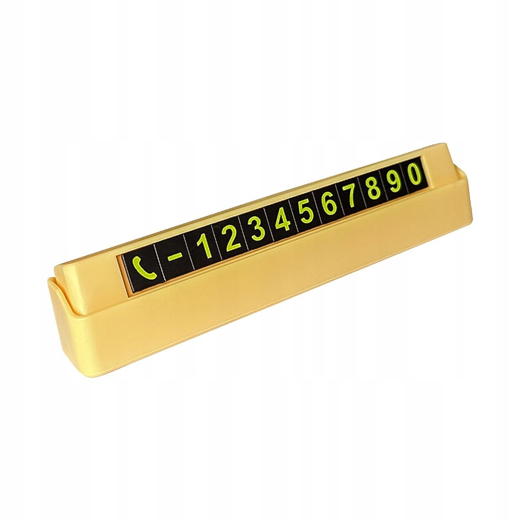 Car Parking Number Plate Dashboard Yellow - 14165445064 - oficjalne ...