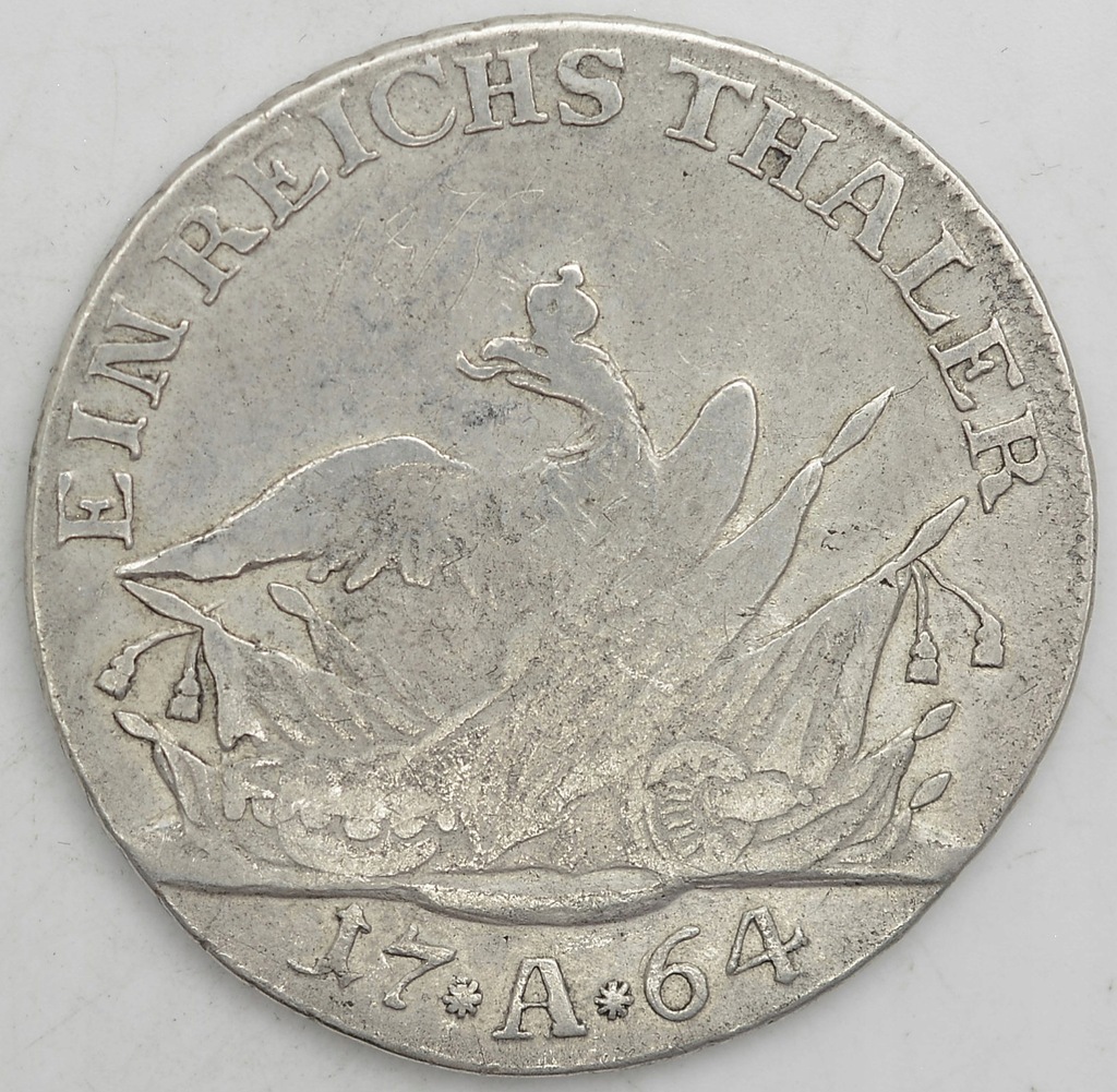 20.PRUSY, FRYDERYK II, 1 TALAR 1764 A rzadka - 13805598550 - oficjalne archiwum Allegro