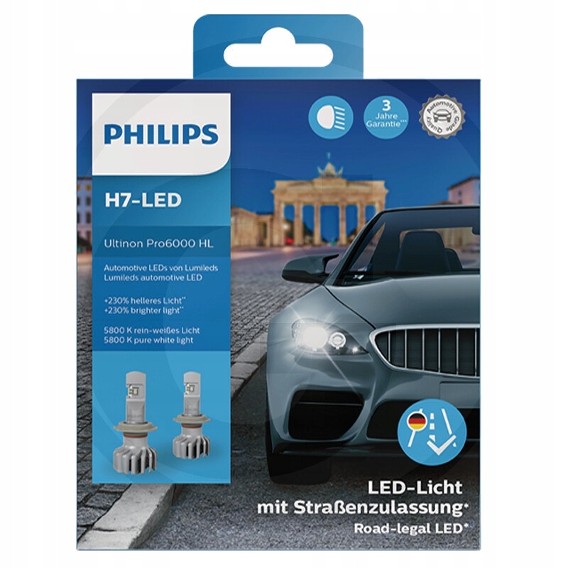 Philips Ultinon Pro6000 H7-LED 55W 12V PX26d LED - 15402104751 ...