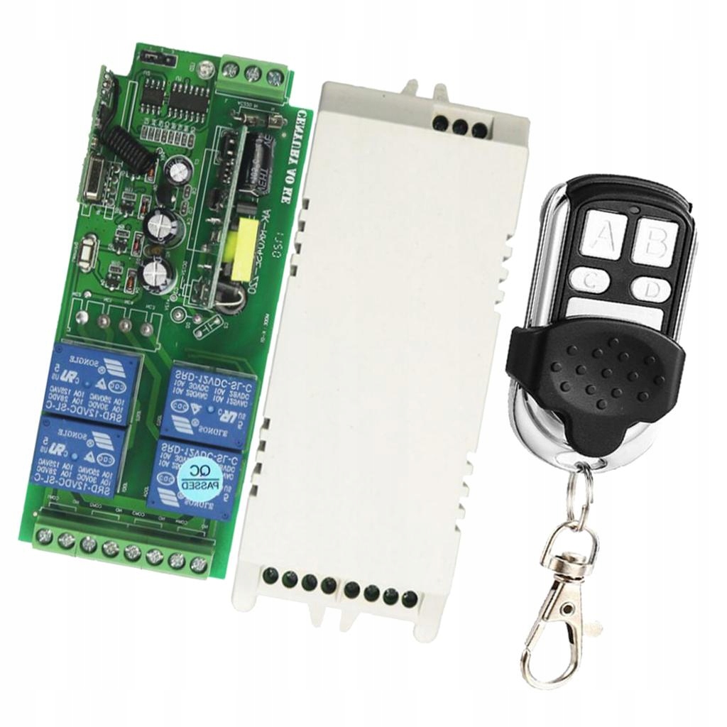 AC220V 4CH Switch 433MHZ 4 Button Remote Control - 12994127169 ...