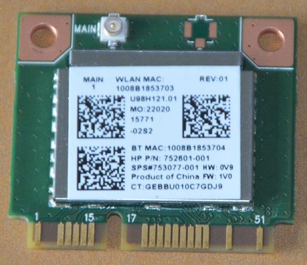 Karta WLAN REALTEK 752601-001 RTL8723BE 802.11bgn - 13021426562 ...