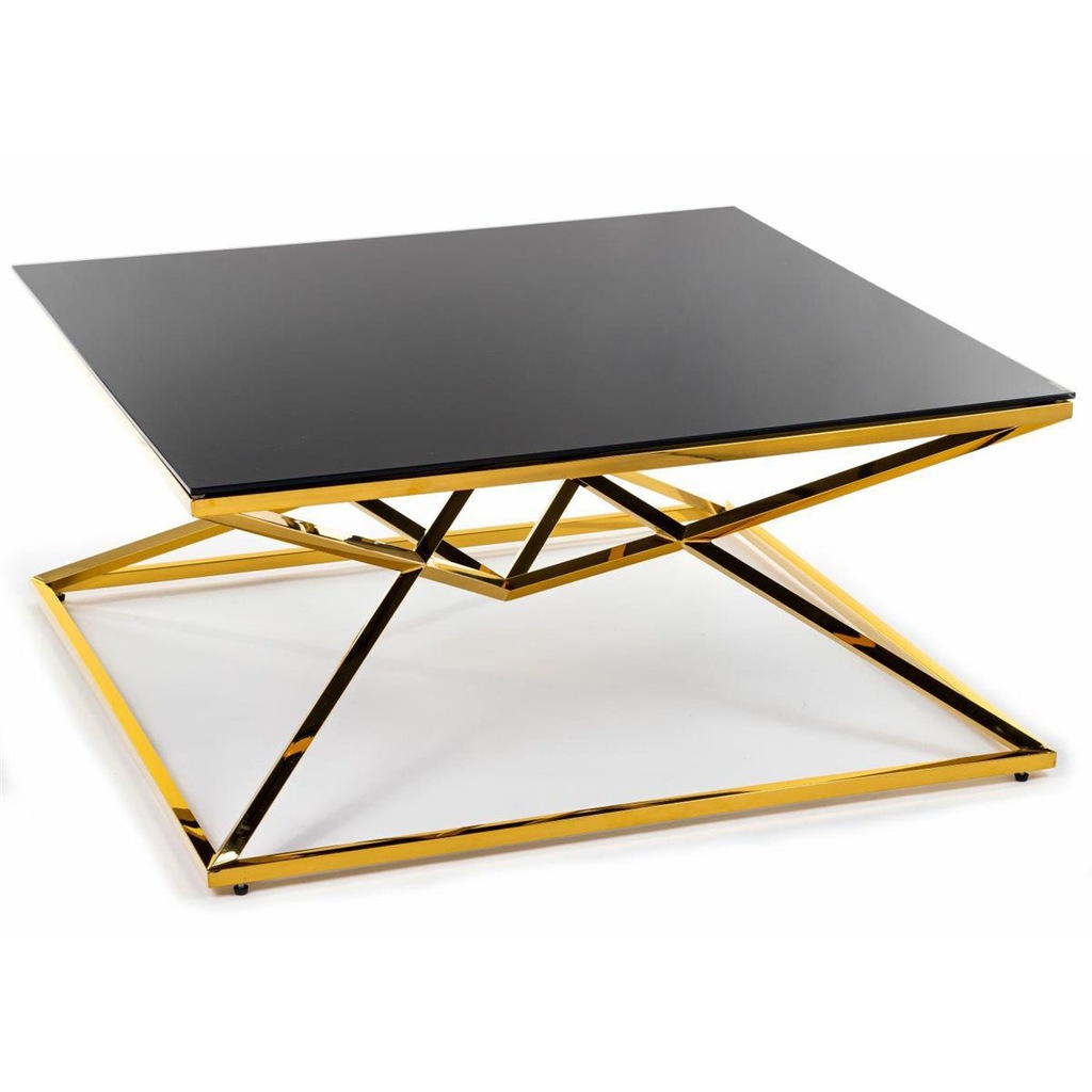 Ława stolik kawowy glamour loftowy złoty 100x100 - 12515540776 ...