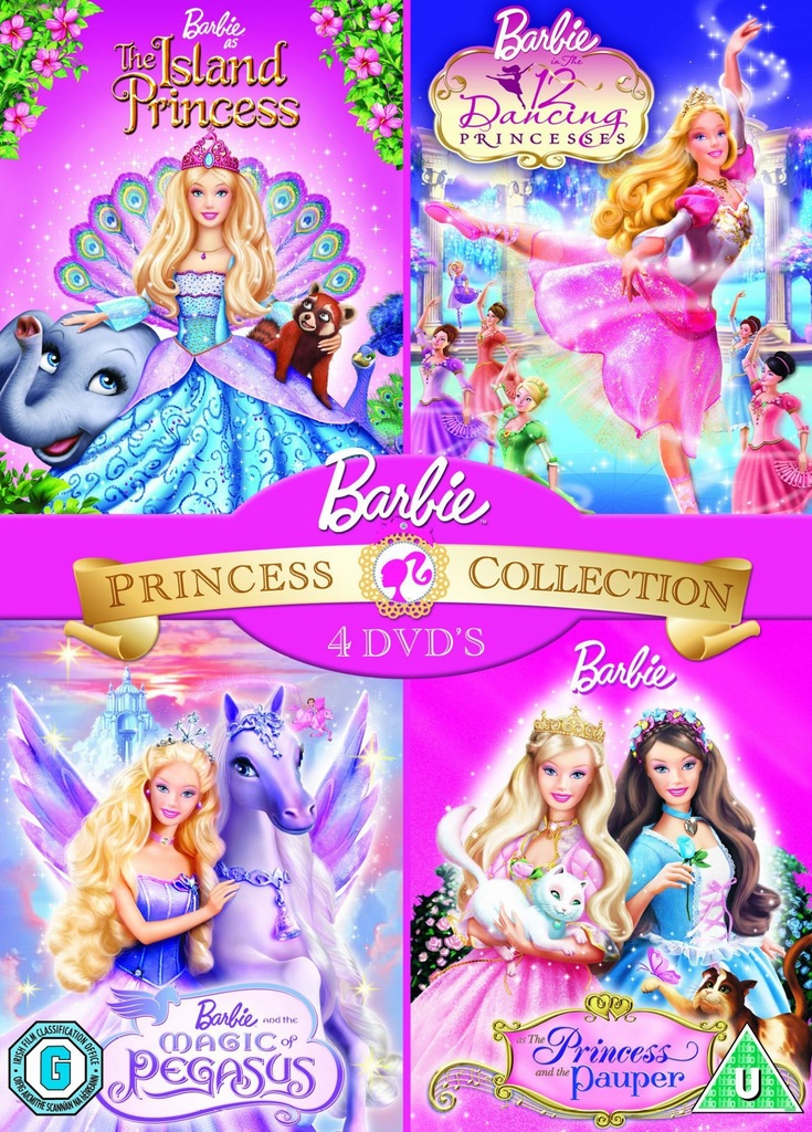 BARBIE PRINCESS - 4 MOVIE COLLECTION [4DVD] - 13598964045 - oficjalne ...