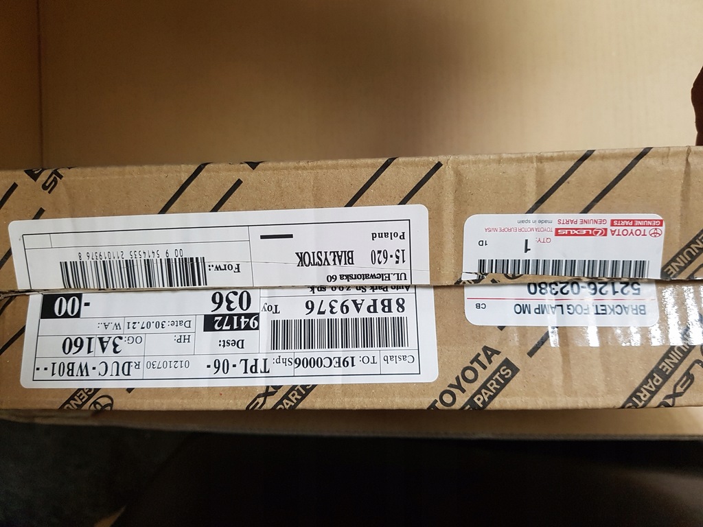 LISTWA ZDERZAKA LEWY PRZÓD 52126-02380 TOYOTA E21 - 11743559345 ...