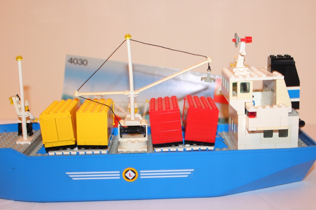 LEGO CITY TOWN 4030 STATEK KONTENEROWIEC INSTRUKCJ - 8661992889 ...