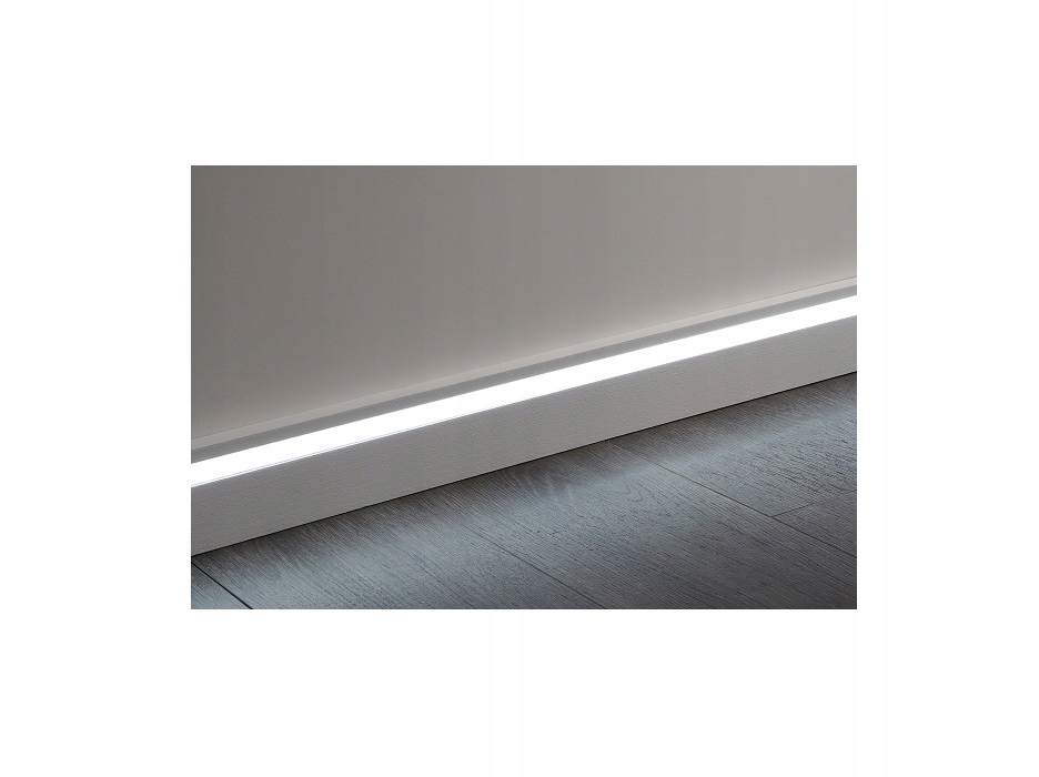 listwa przypodłogowa twarda LED 8cm cena 2m cokół - 12999598445 ...