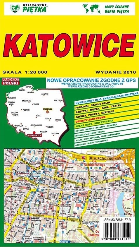 Katowice Mapa plan miasta atlas Katowic - 10841628051 - oficjalne ...