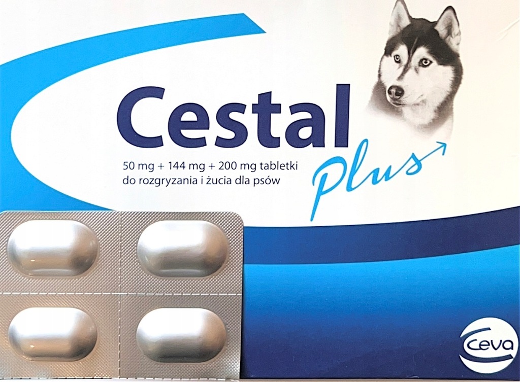 CESTAL Plus Tabl na Odrobaczenie Psów 4 tabletki - 12983514761 - oficjalne archiwum Allegro