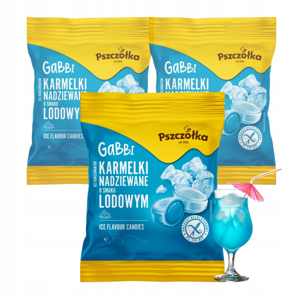 Cukierki lodowe ICE pszczółka, landrynki ZESTAW - 12970426031 ...