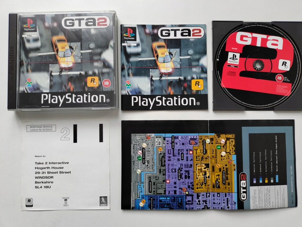 GTA 2 GRAND THEFT AUTO 2 + MAPA PSX PS1 PAL ENG - 12864168747 ...