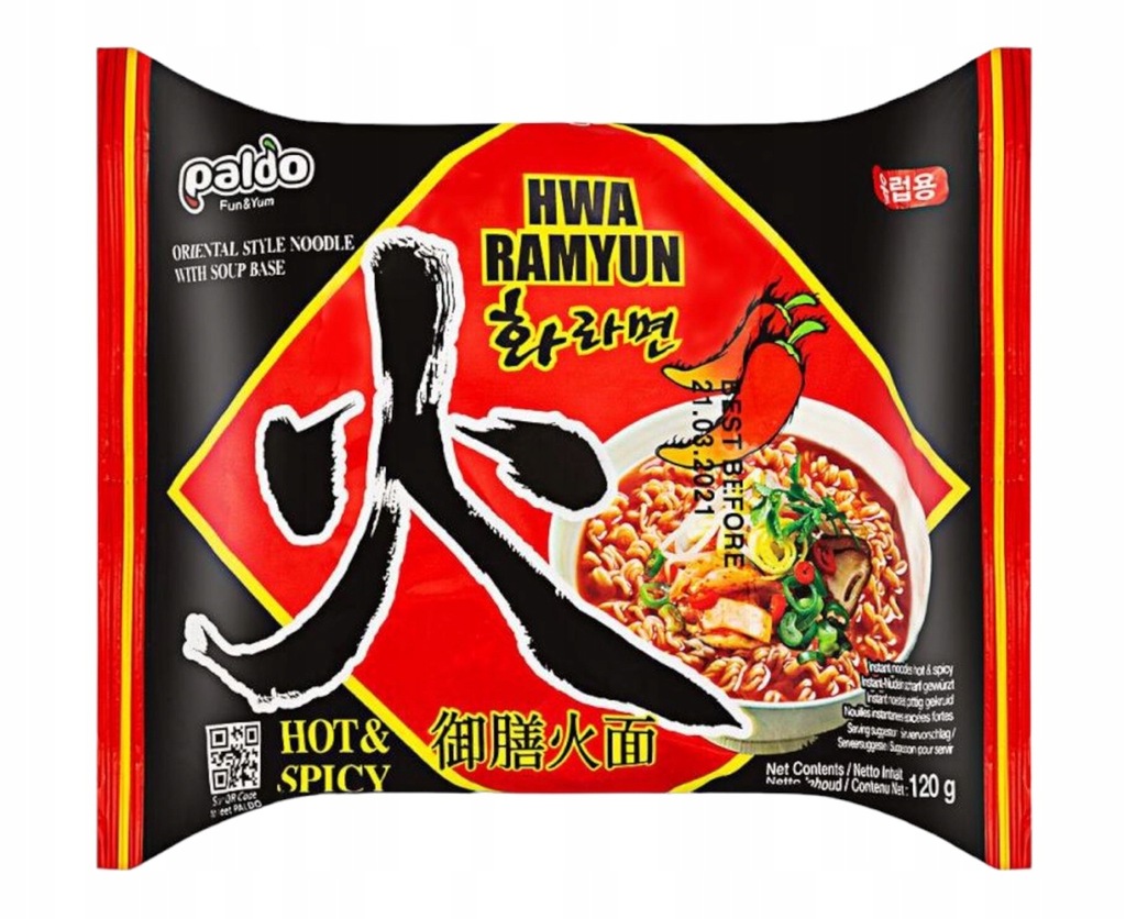 Paldo koreańska zupa instant Hwa Ramyun 120g - 12540315072 - oficjalne ...