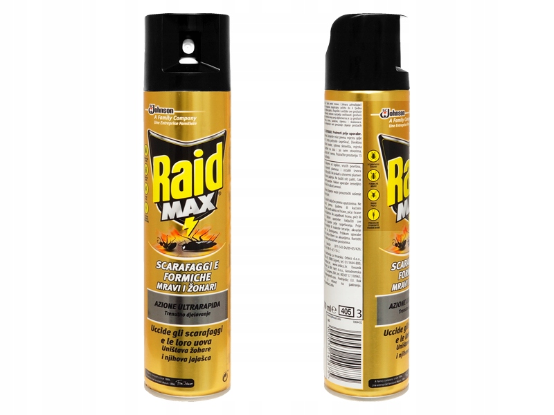 RAID MAX SPRAY AREOZOL NA KARALUCHY MRÓWKI 300ml - 13286830578 ...