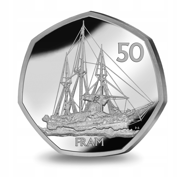 British Antarctic Terr. 50 p. 2022r. statek FRAM - 12855041798 ...