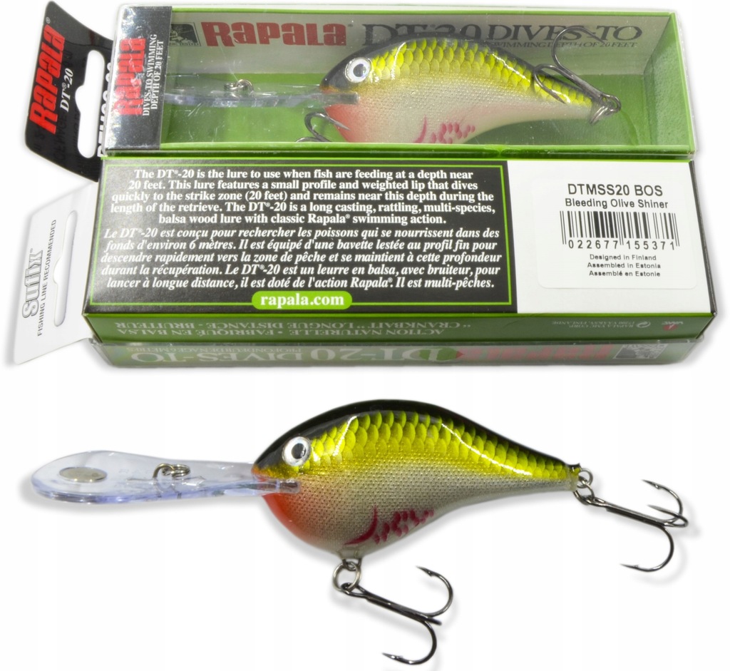 DTMSS20 BOS WOBLER DT-20 SUMOWY Rapala 7CM/25g 6M - 12174696464 - oficjalne archiwum Allegro