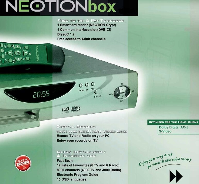 TV SAT Full-X Ch-l RECEIVER/TUNER NEOTIONbox 3000 - 10013545531 ...