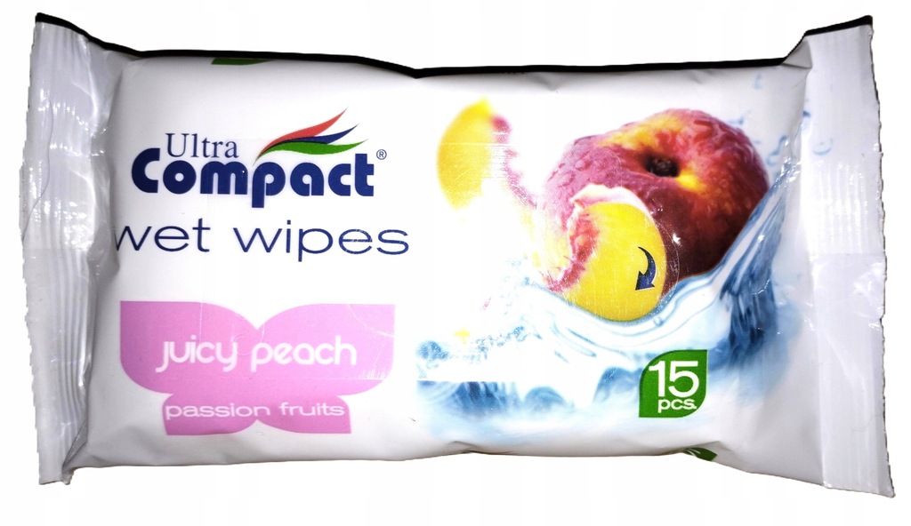 NAWILŻANE CHUSTECZKI ZAPACHOWE ULTRA COMPACT BRZOSKWINIA 15 sztuk ...