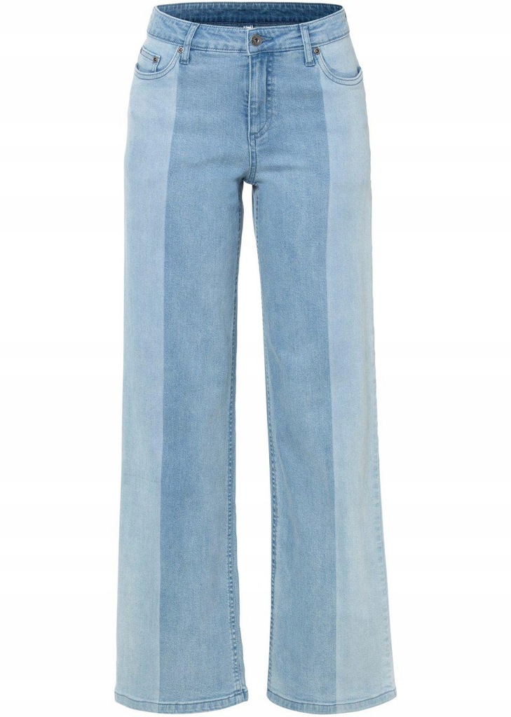 SZEROKIE JEANSY DWUKOLOROWE DAMSKIE BONPRIX 40 - 13434999112 - oficjalne archiwum Allegro