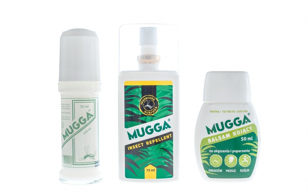 Mugga spray + roll + balsam na komary meszki HIT - 7232042291 ...