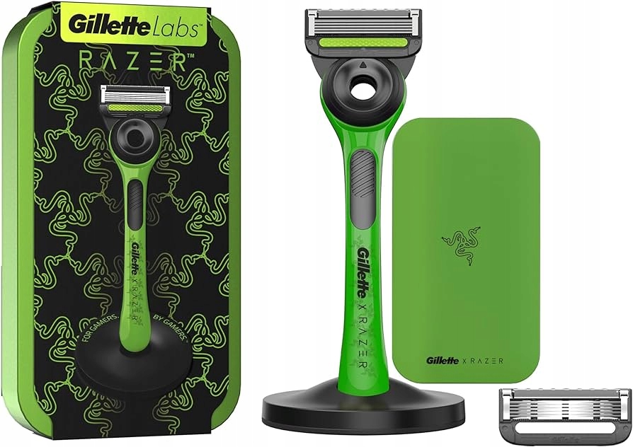Gillette Labs Razer maszynka + 2 wkłady etui podstawka Gaming Edition ...